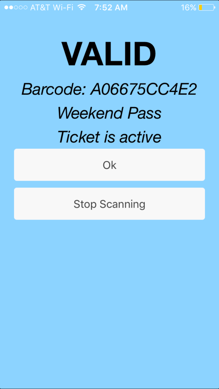 Ticket Scanning and Color Coding