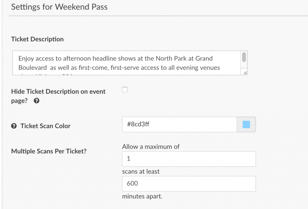Ticket Scanning and Color Coding