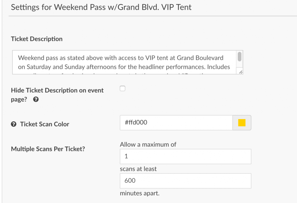 Ticket Scanning and Color Coding